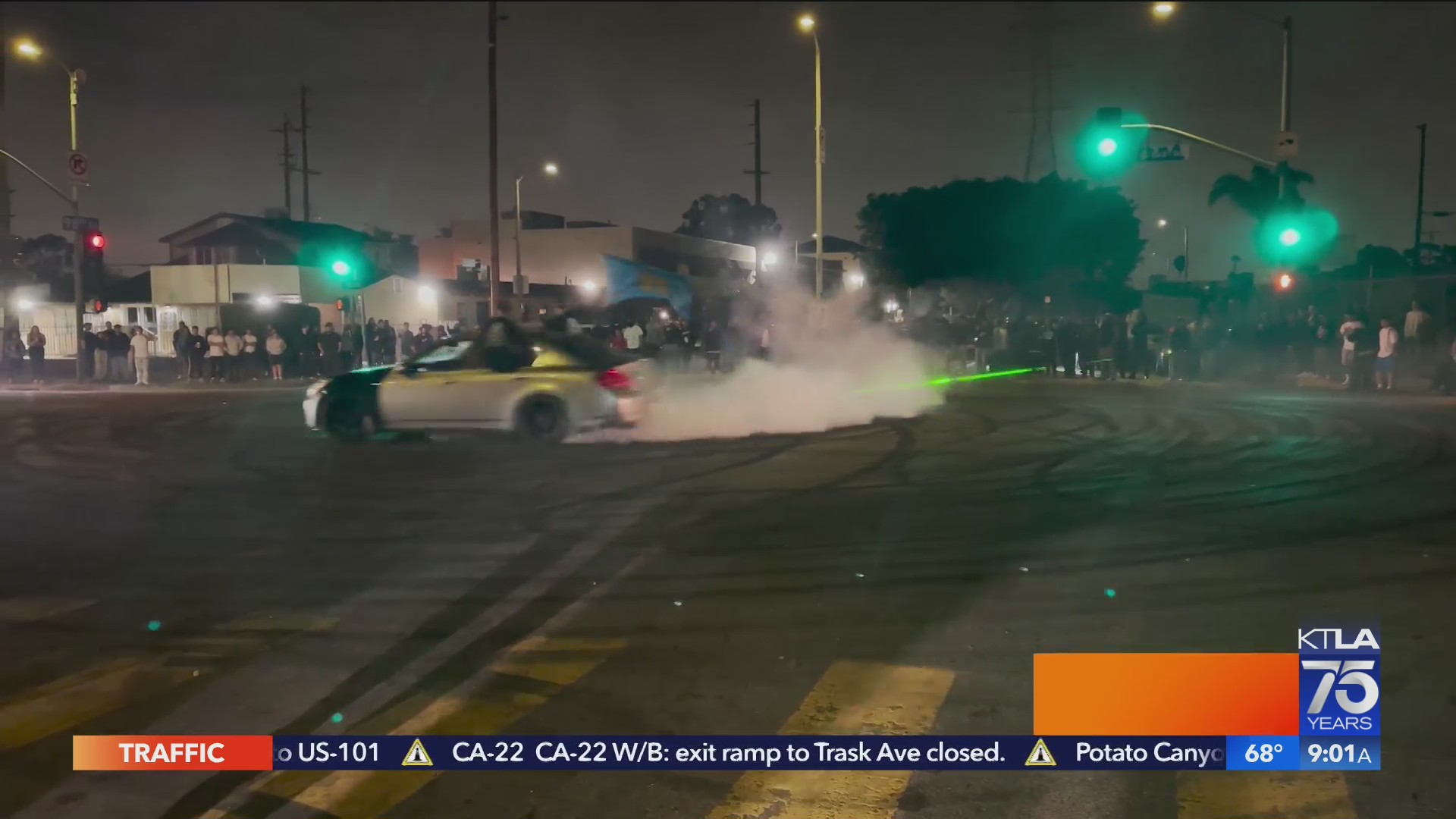 Another night of street takeovers on South L.A. streets – KTLA