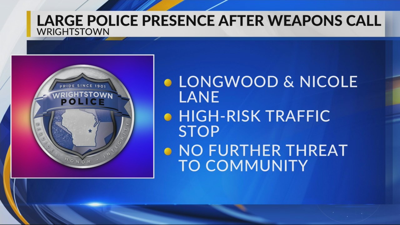 Weapons call in Wrightstown results in high-risk stop, large police ...