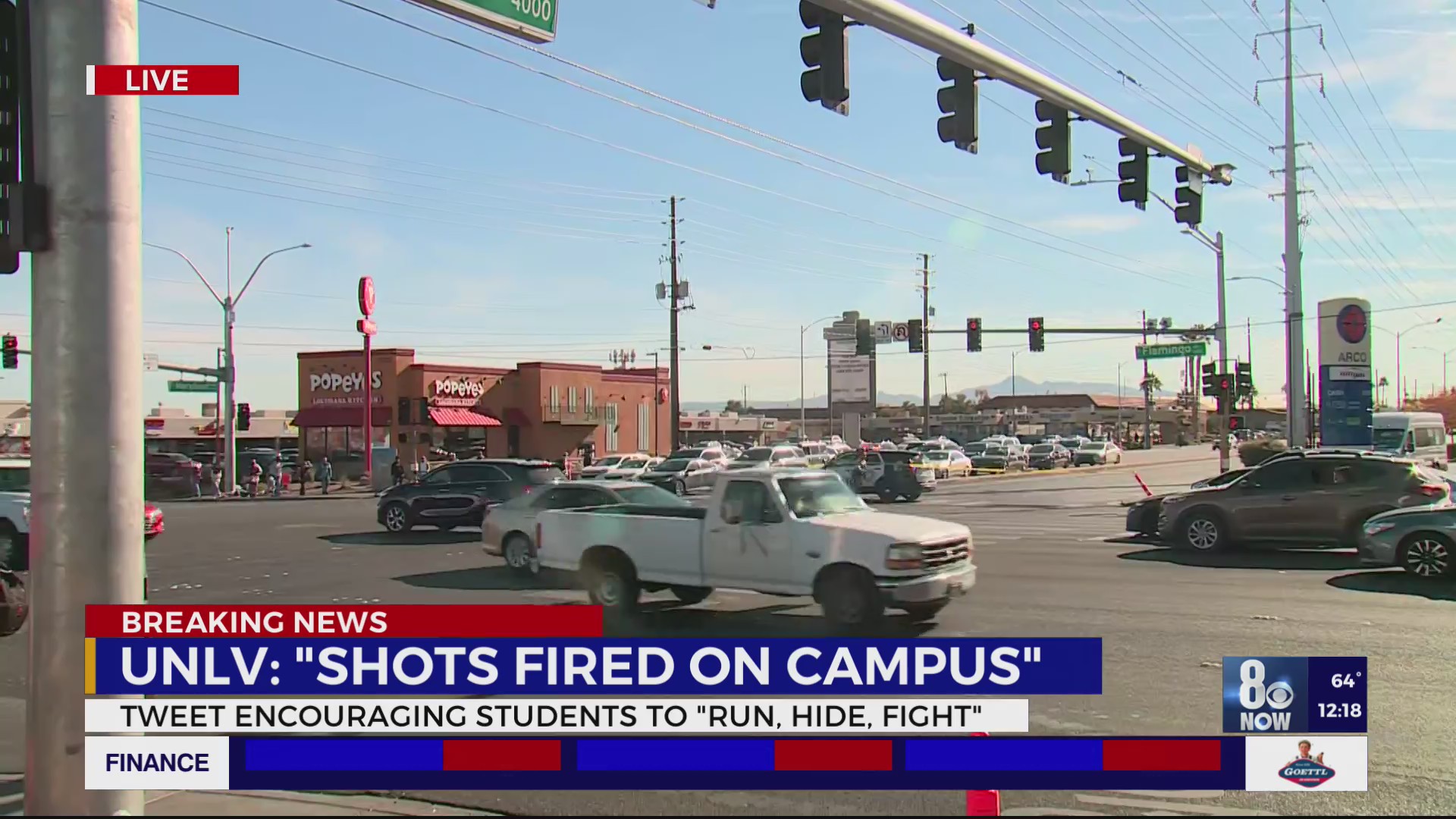 UNLV Student phone interview after active shooter situation on campus ...