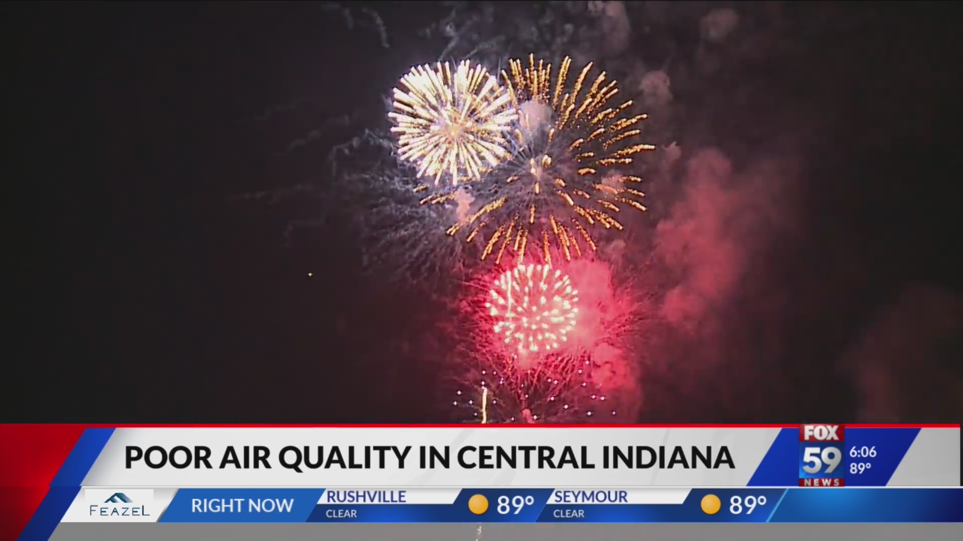 Air quality unhealthy overnight due to firework smoke – Fox 59