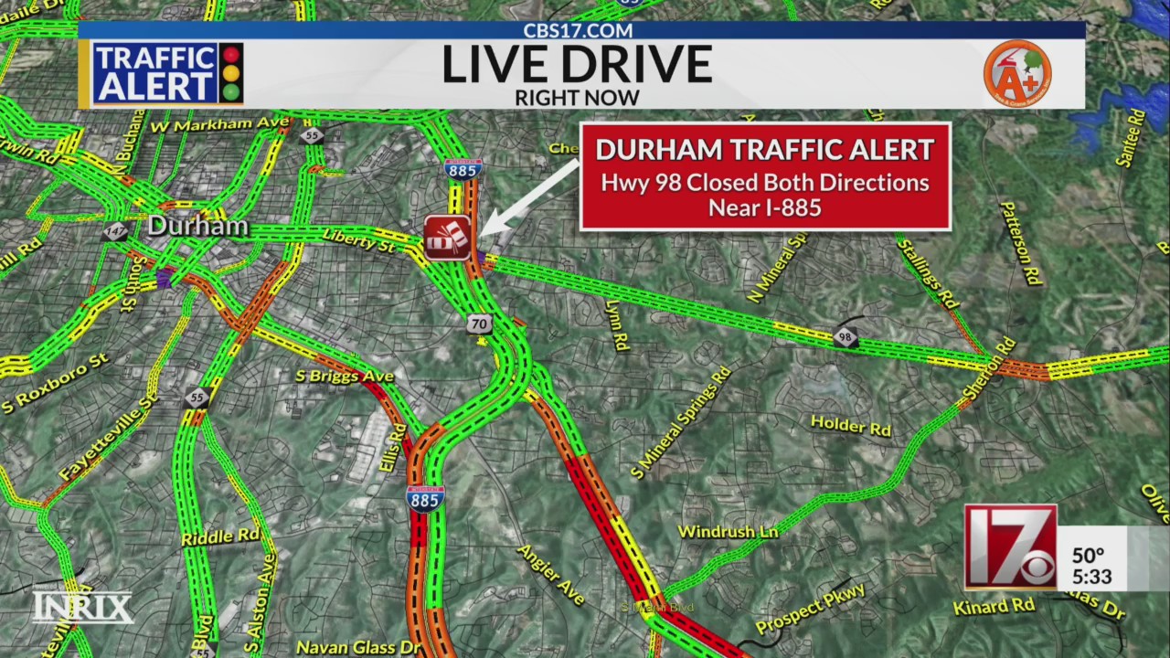Durham I-885 traffic alert – CBS17.com