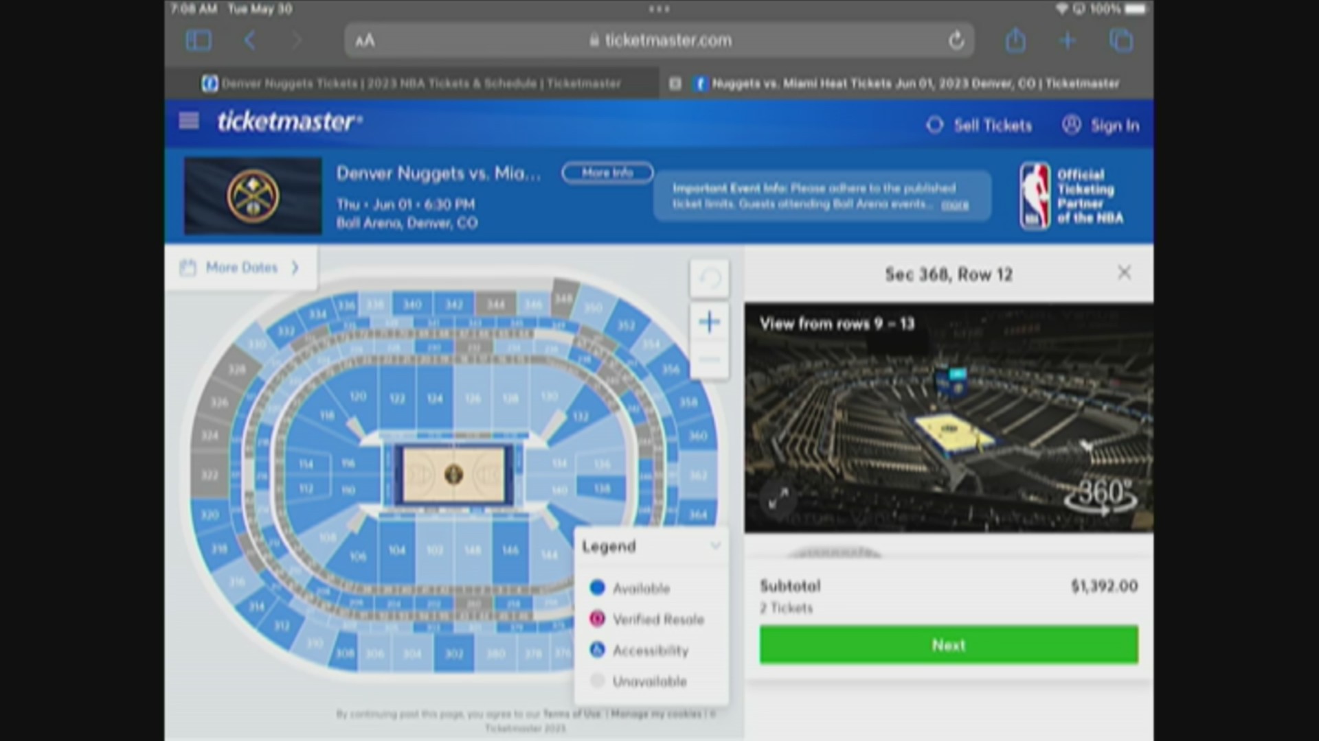 Cheapest seats for Game 1 of NBA Finals cost how much? – FOX31 Denver