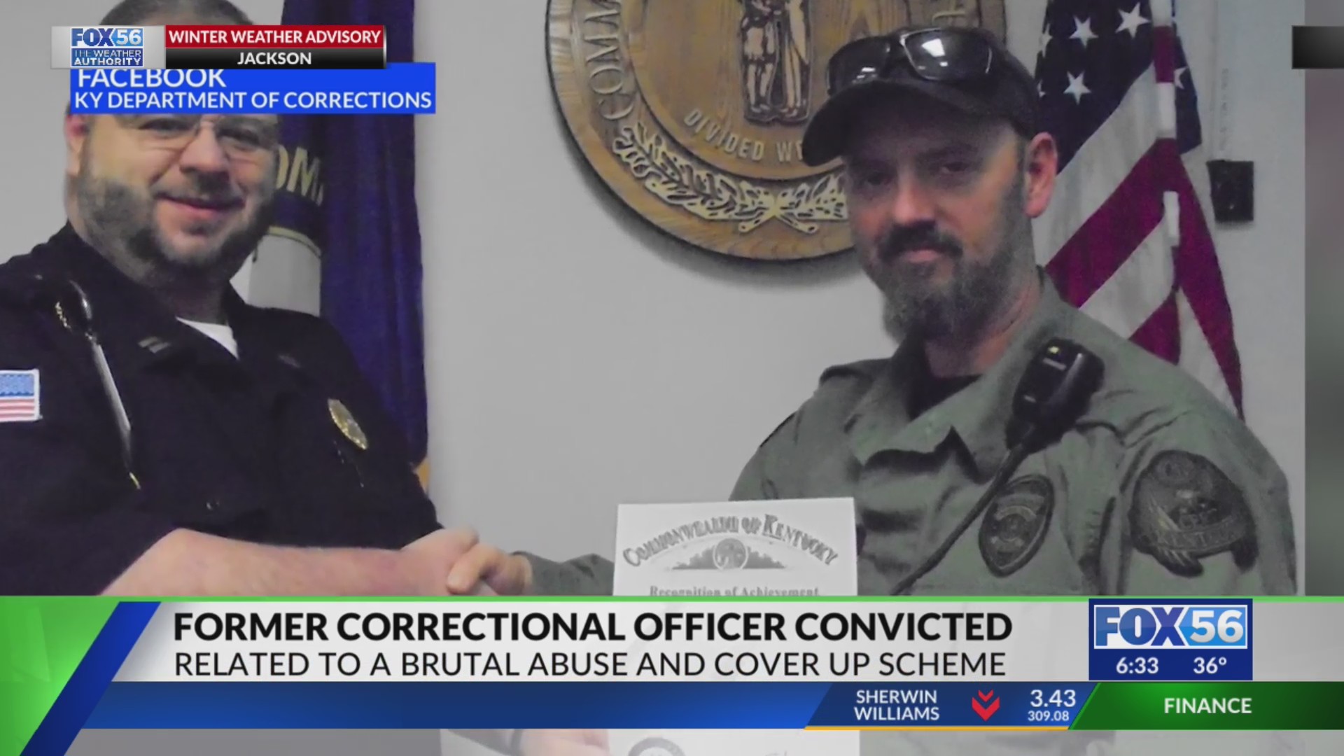 Former Kentucky correctional officer convicted of violating civil ...