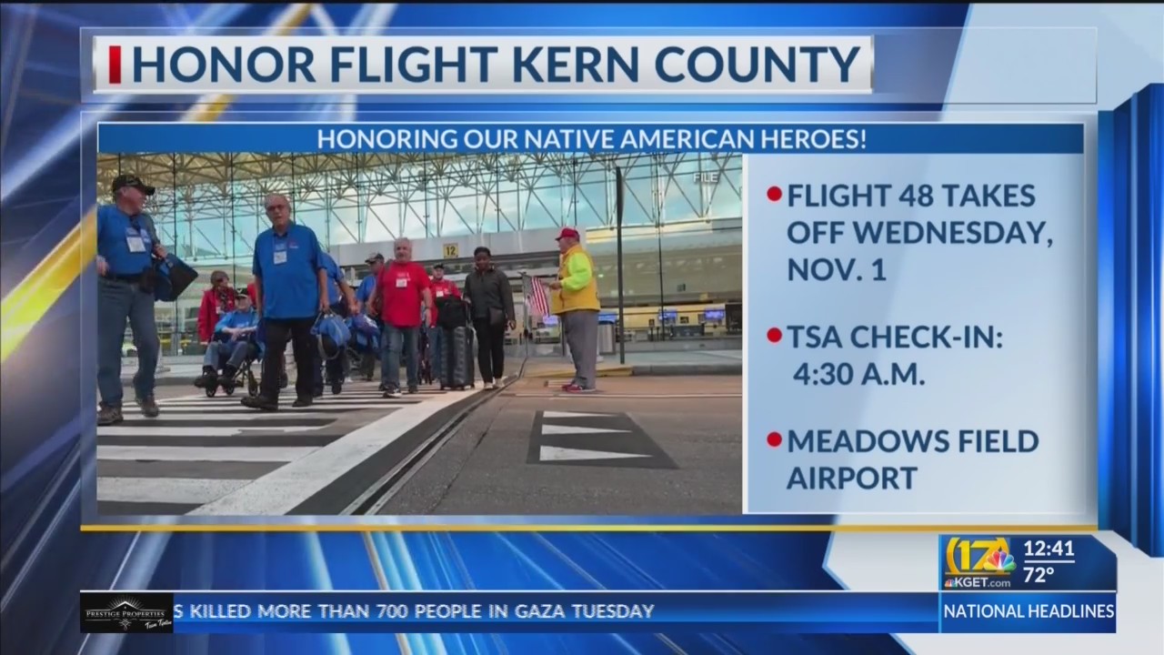 Native American Honor Flight takes off in one week – KGET 17 News