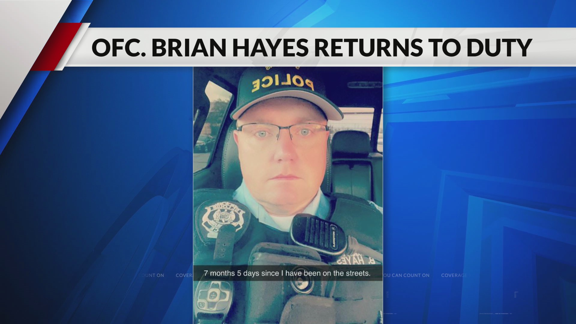 Ofc. Brain Hayes returns to duty after deadly crash – FOX 2