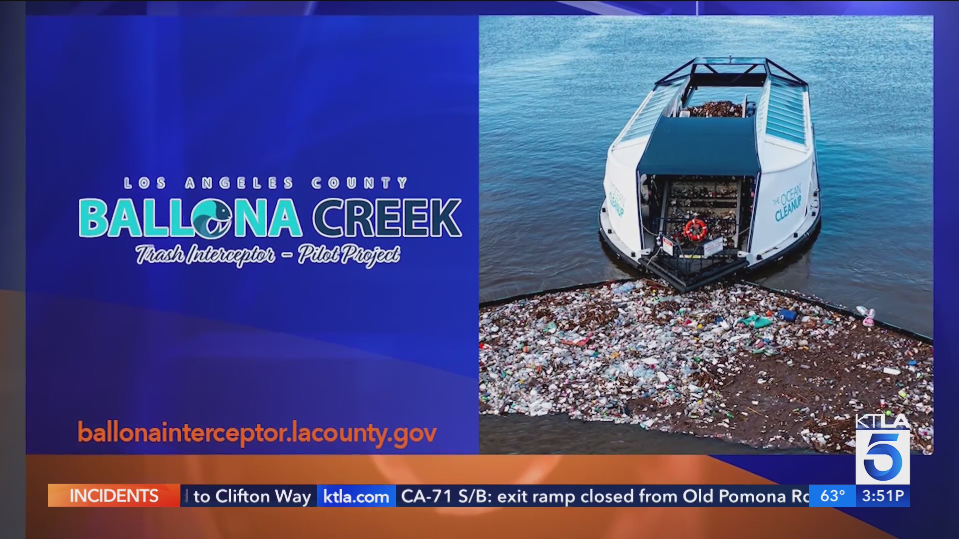 April is Earth Month / Ballona Creek Trash Interceptor – KTLA