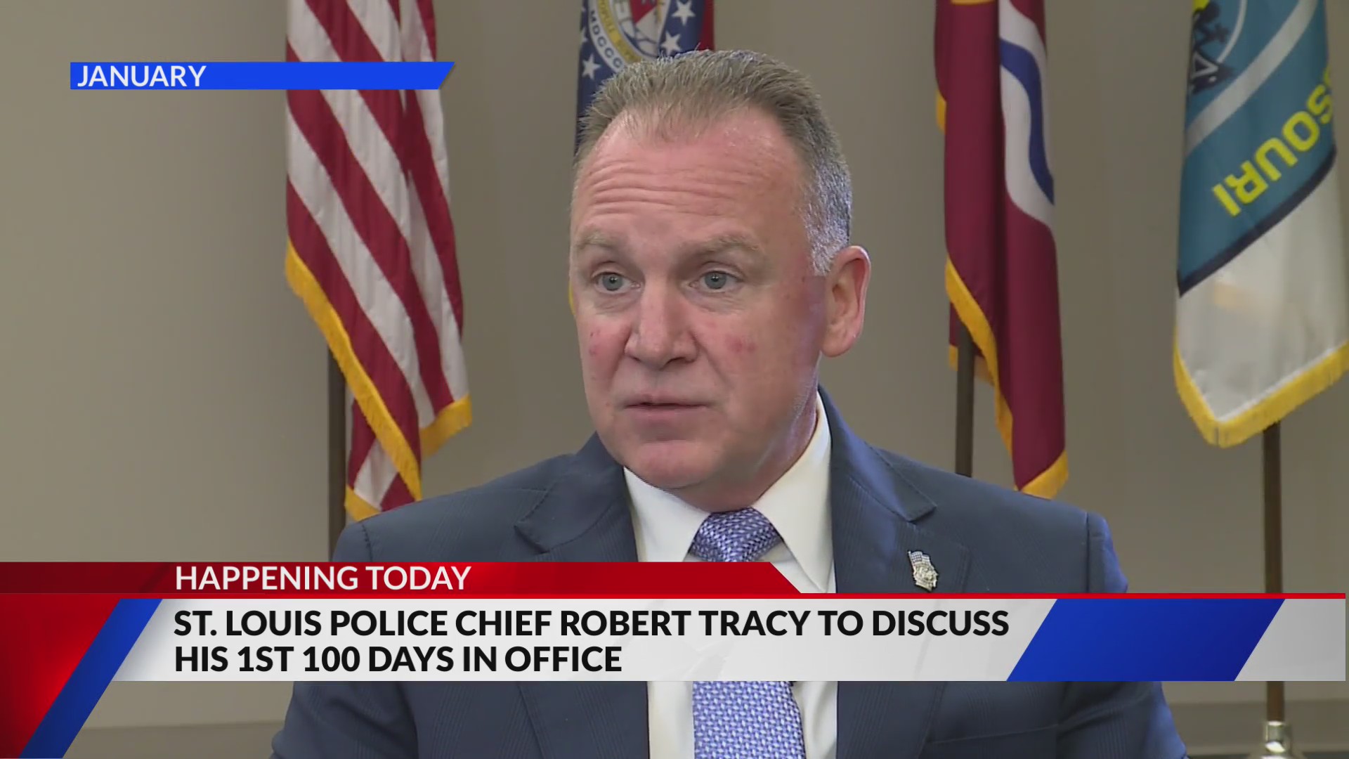 St. Louis police chief Robert Tracy marks 100 days in office, swears in new recruits – FOX 2