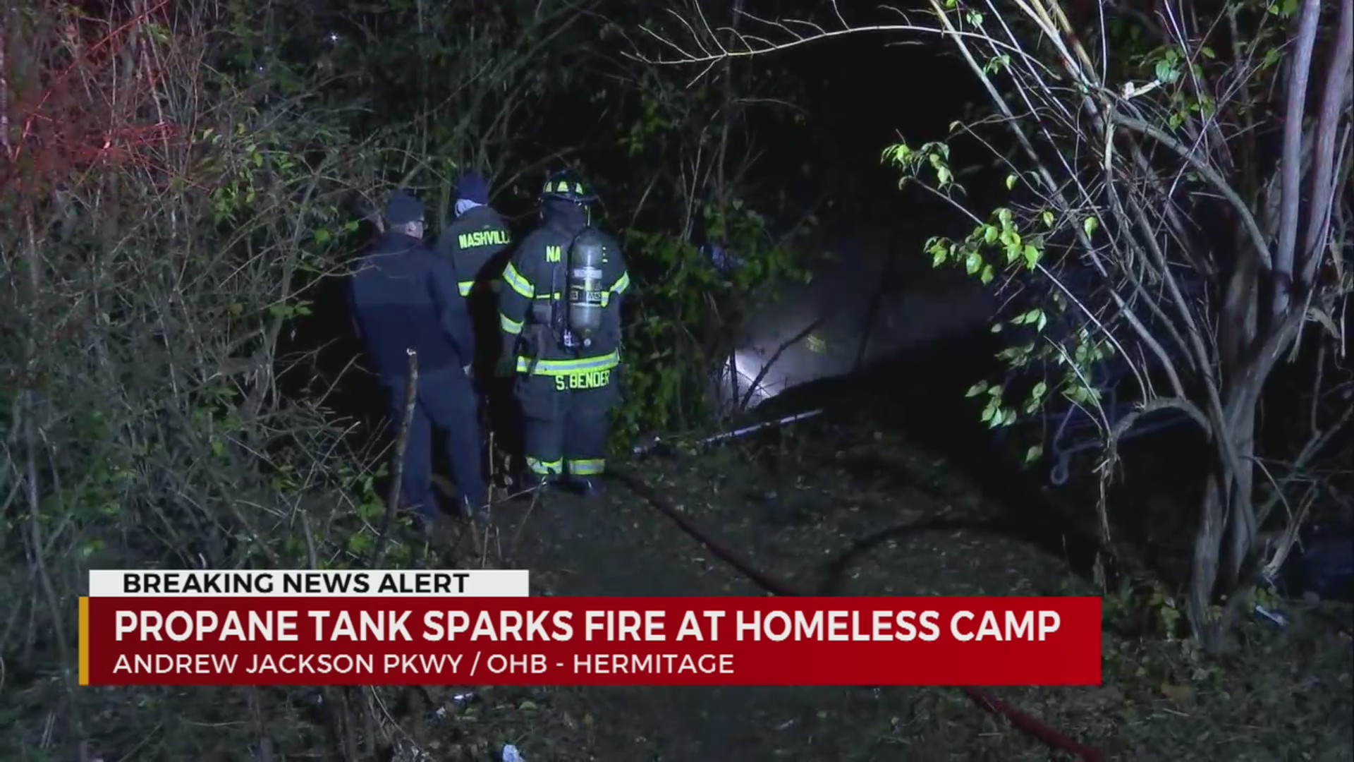 Propane tank sparks fire at homeless encampment – WKRN News 2