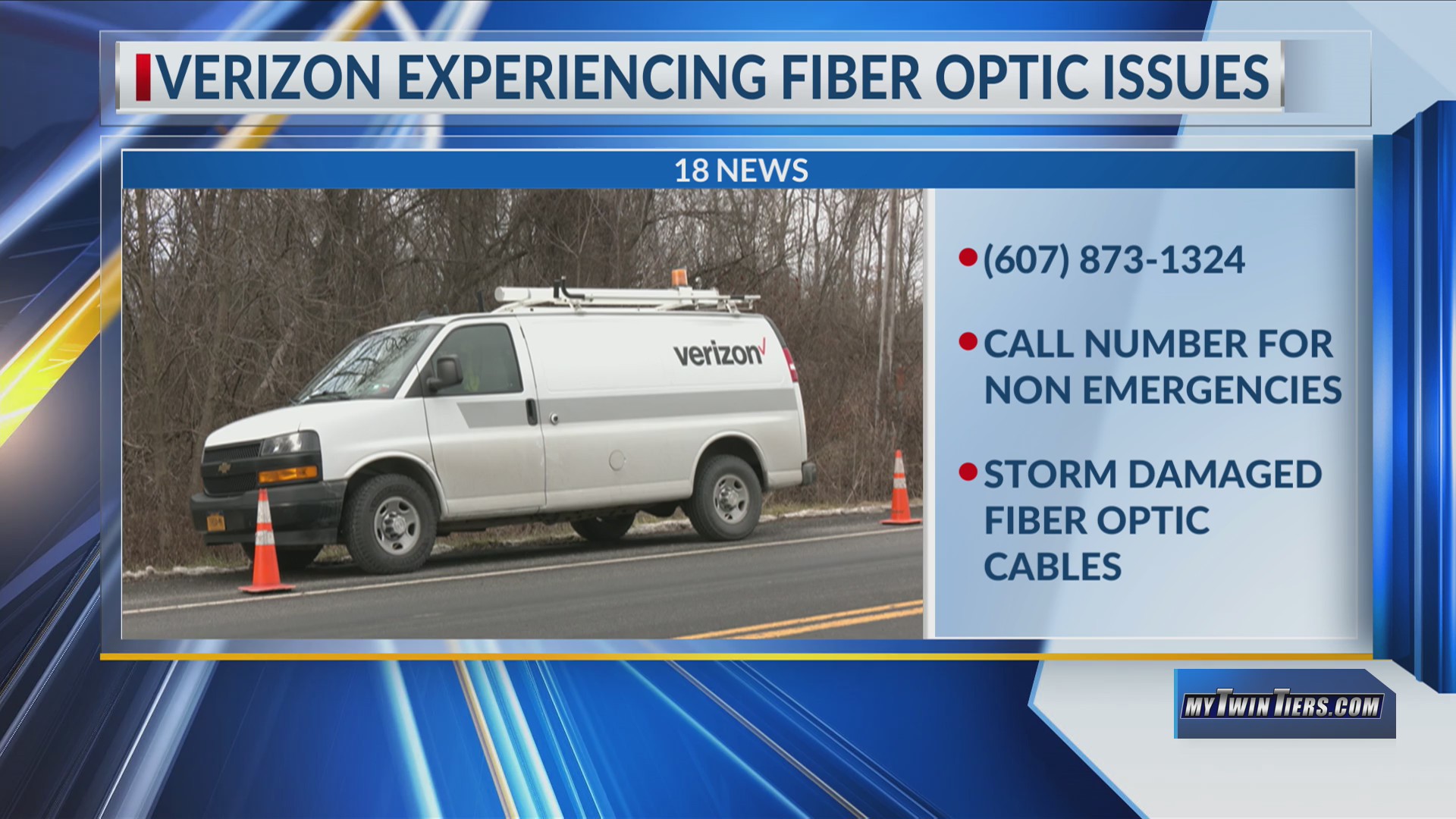 Verizon lines down in Chemung County due to storm damage – WETM ...