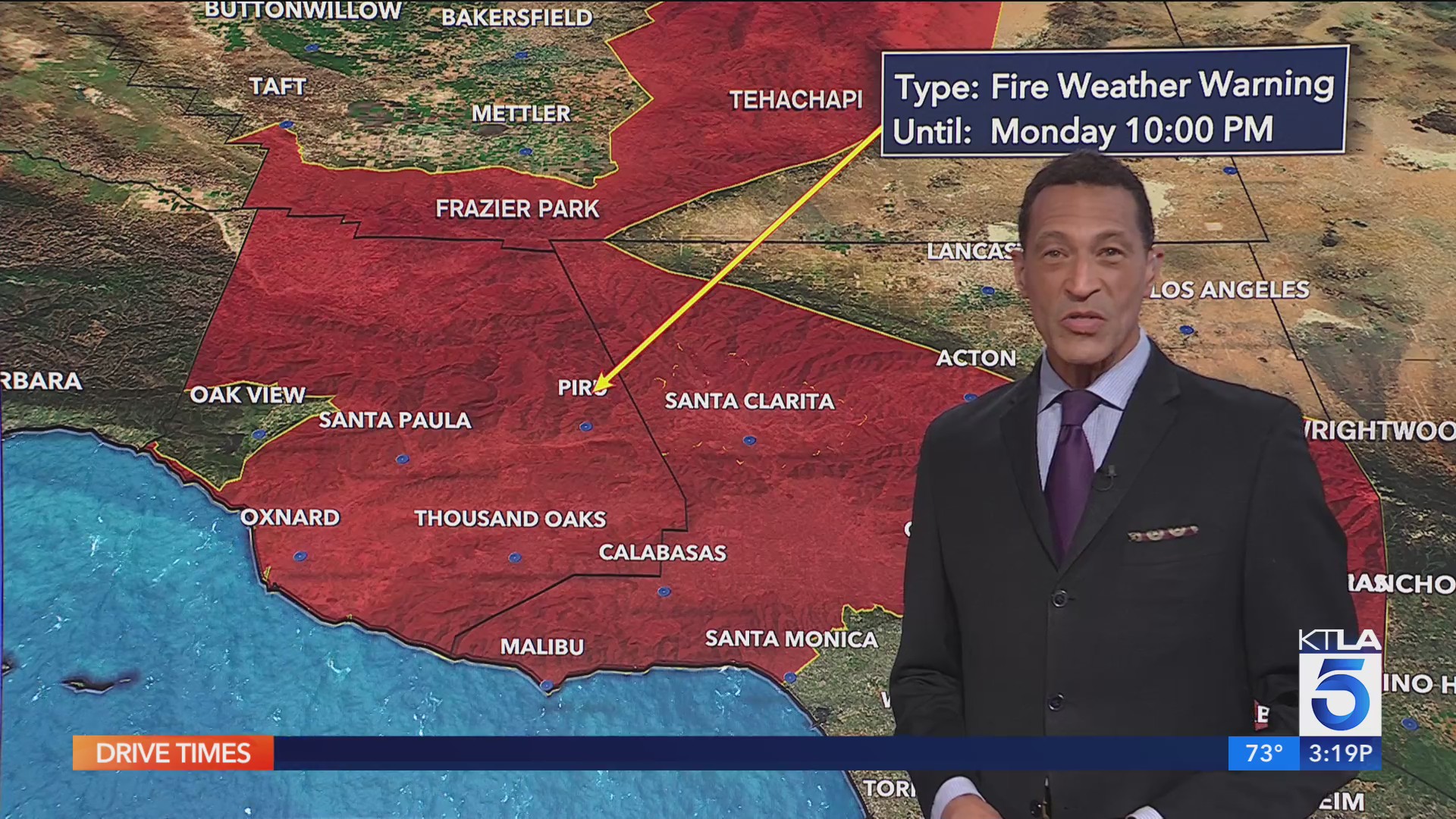 Fire weather warning issued for the Southland – KTLA