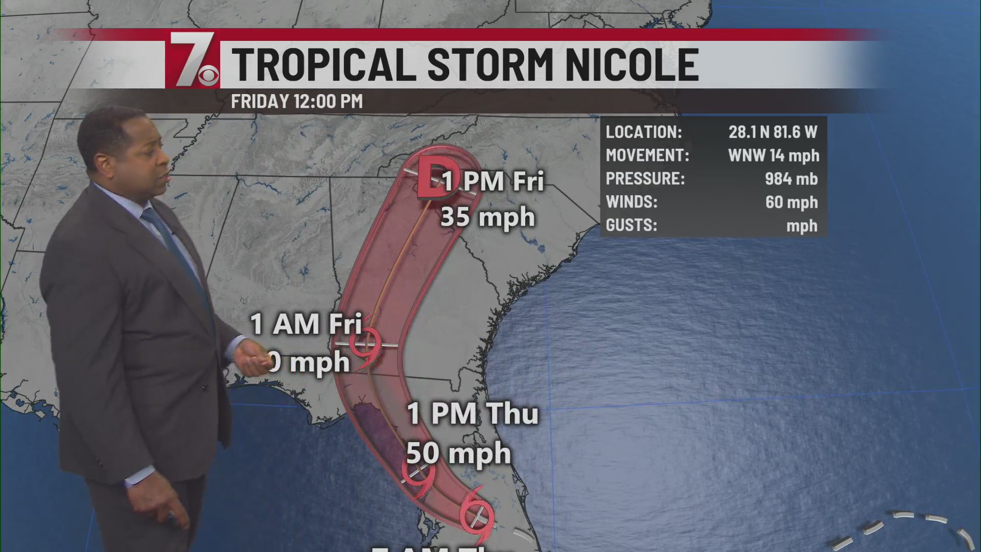 Tropical Storm Nicole – 7AM UPDATE – WSPA 7NEWS