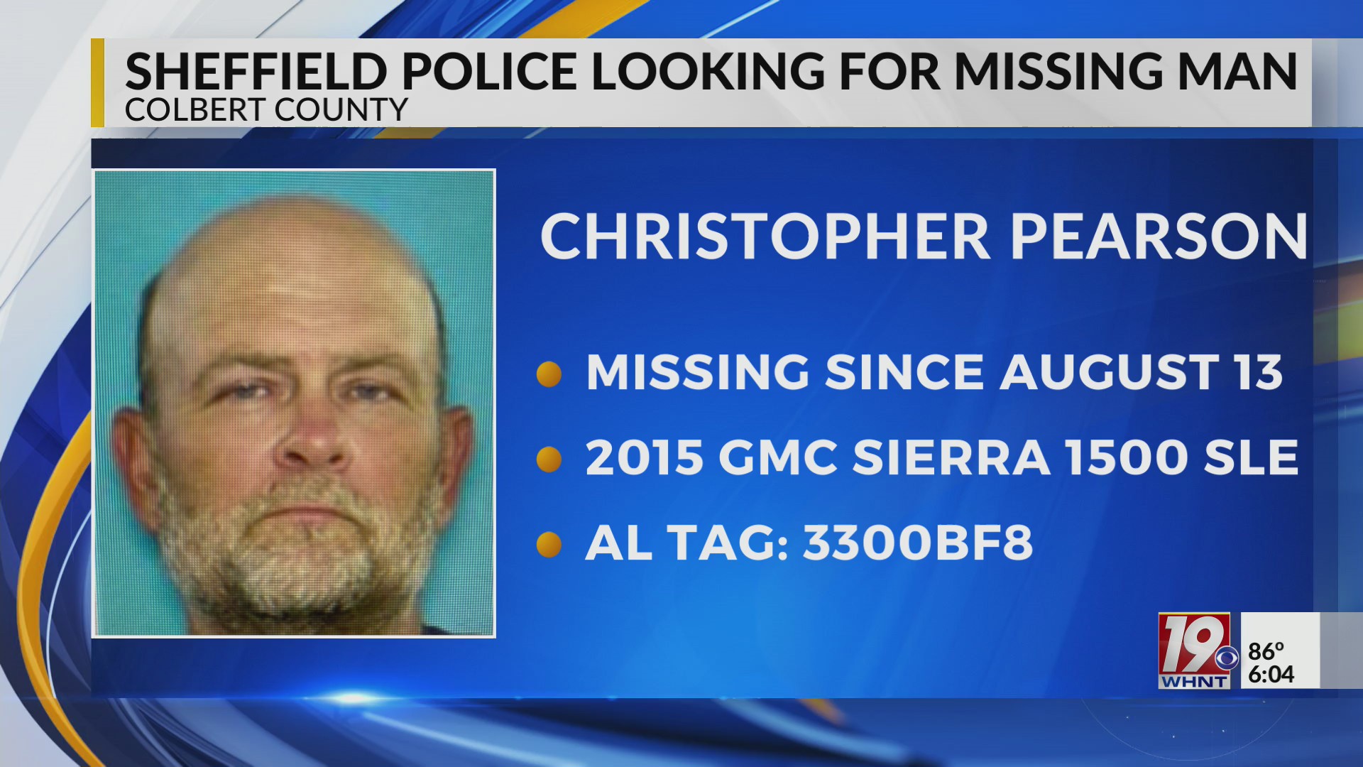 Sheffield Police Looking For Missing Man | August 18, 2023 | News 19 at ...