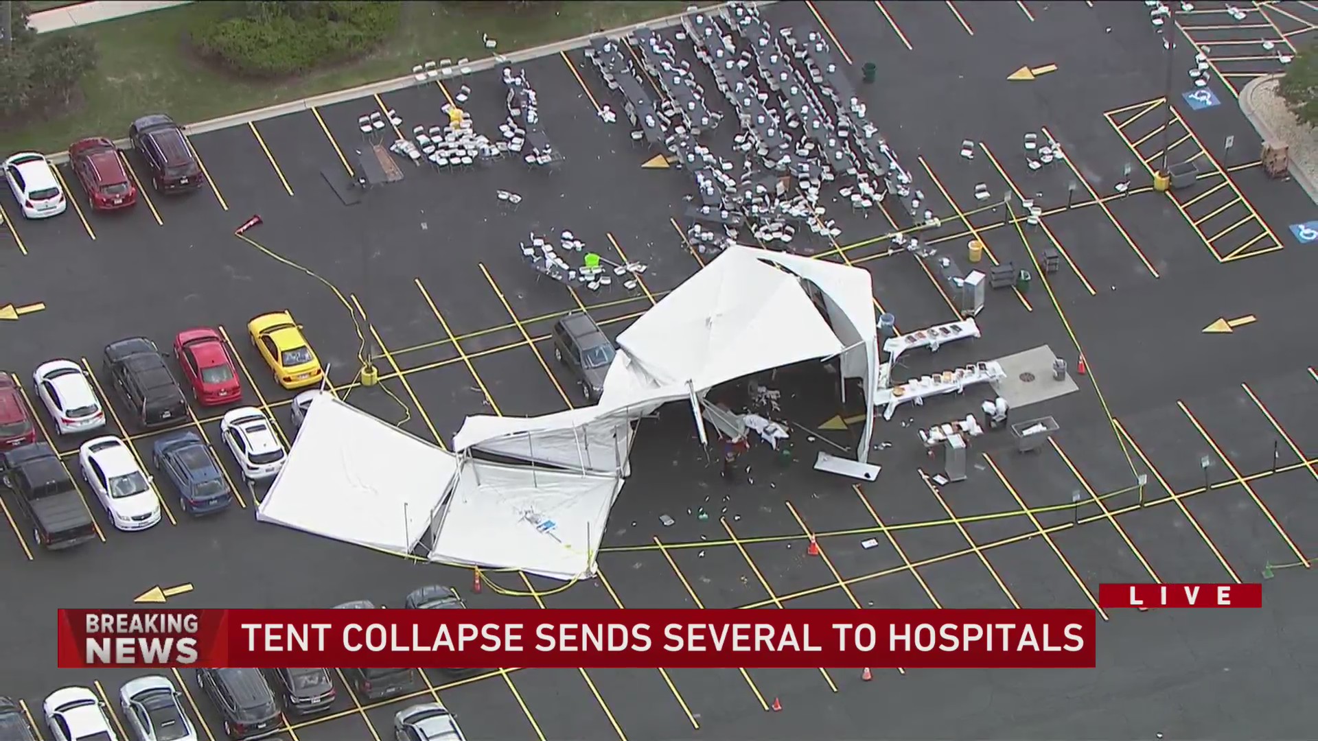 Tent collapses and sends several to hospitals – WGN-TV