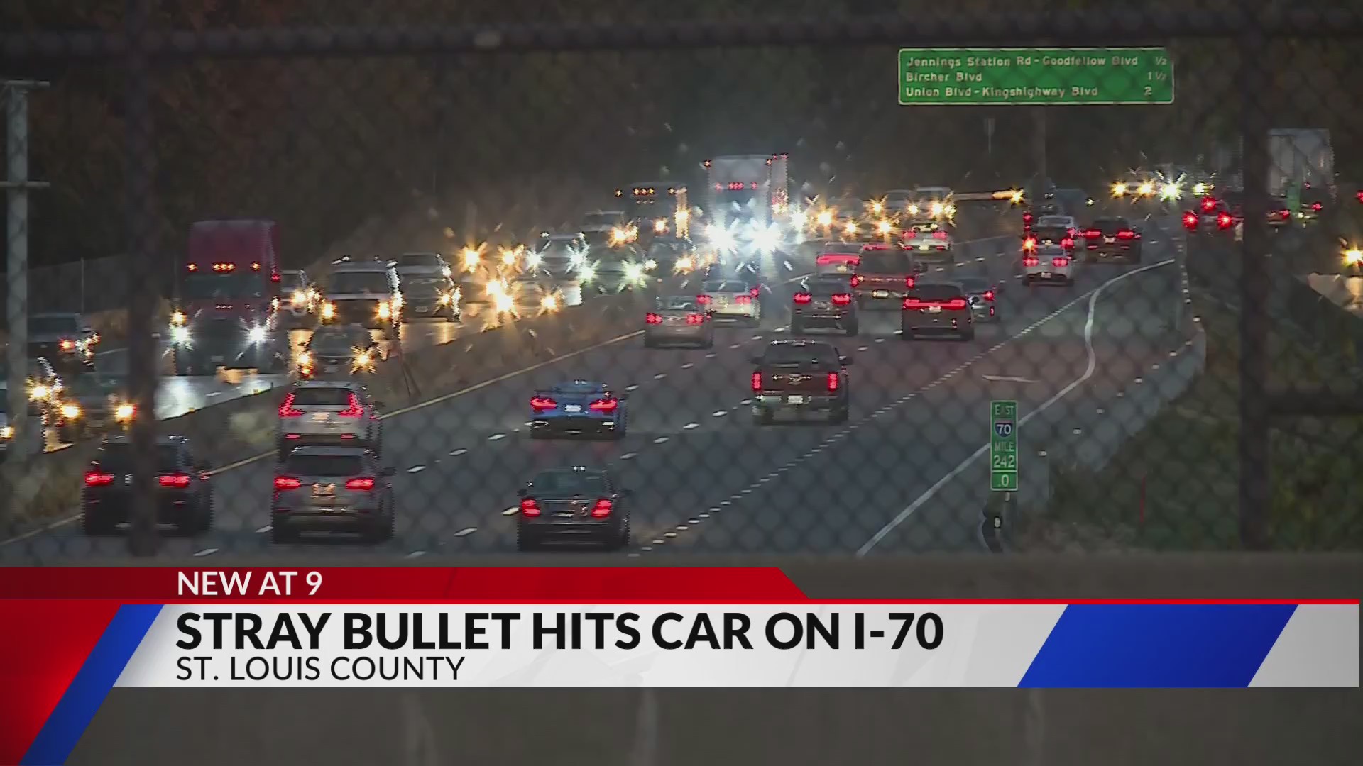 Stray bullet from I-70 gun battle hits car – FOX 2