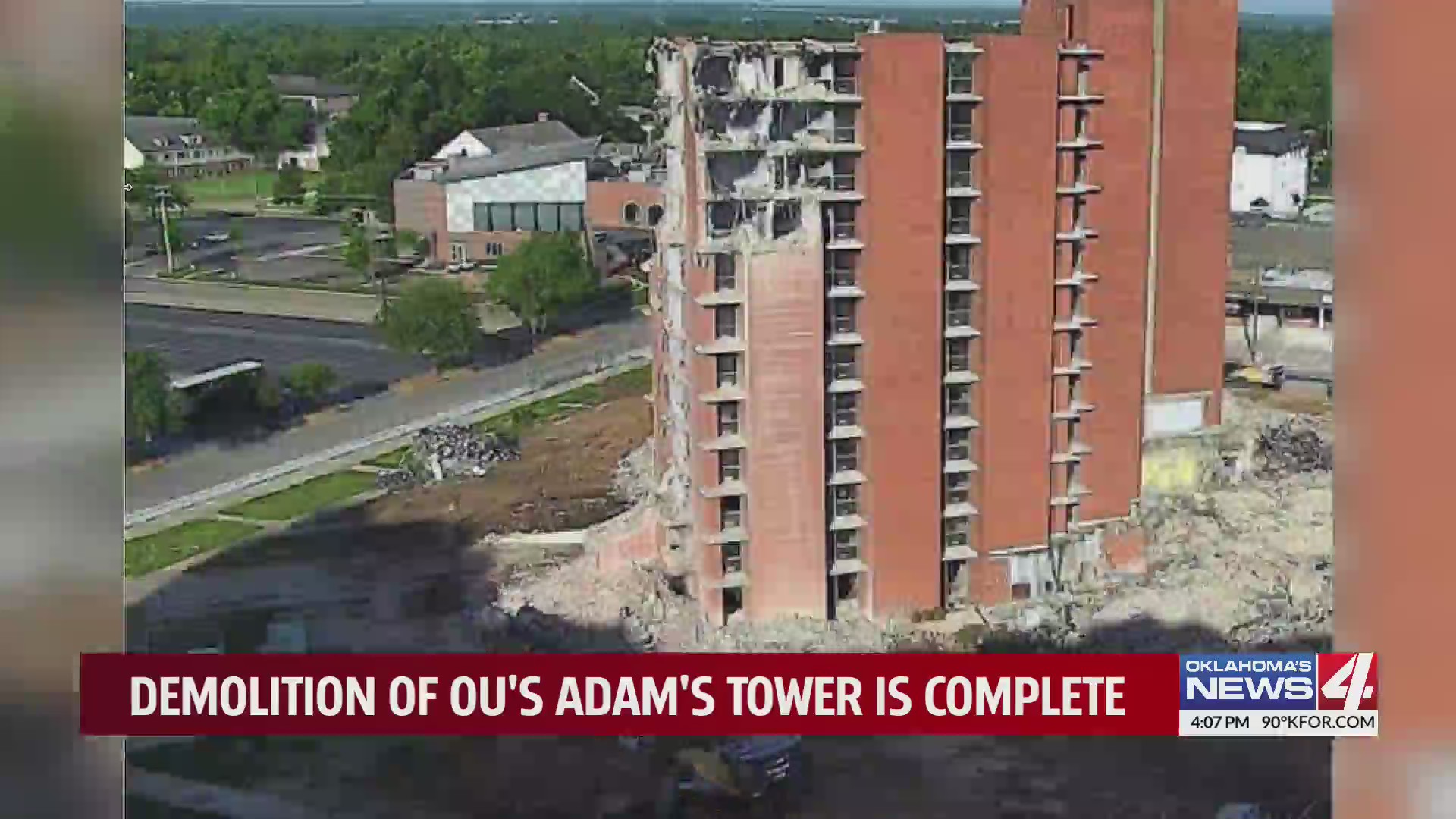 Demolition of OU’s Adam Tower is complete – KFOR.com Oklahoma City
