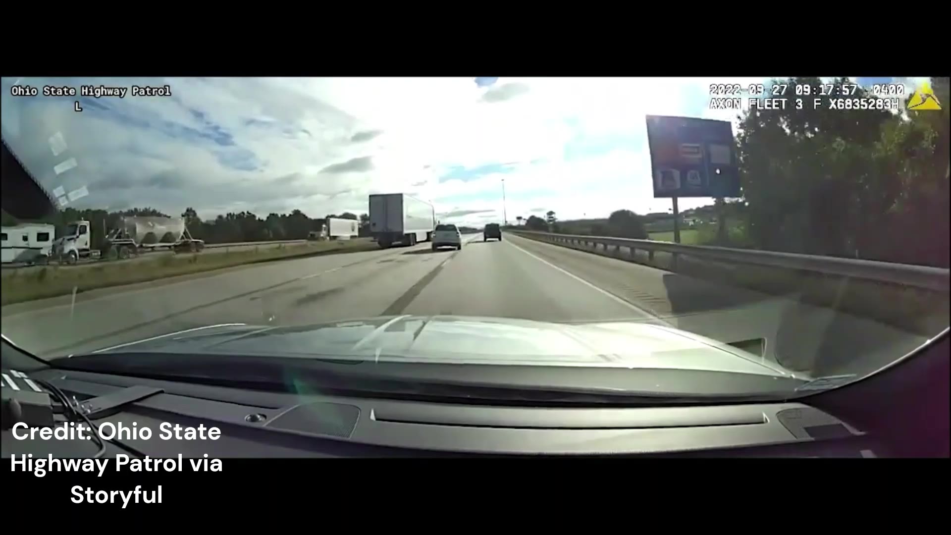 Video shows overdosing driver careen off Ohio highway (Credit: Ohio ...