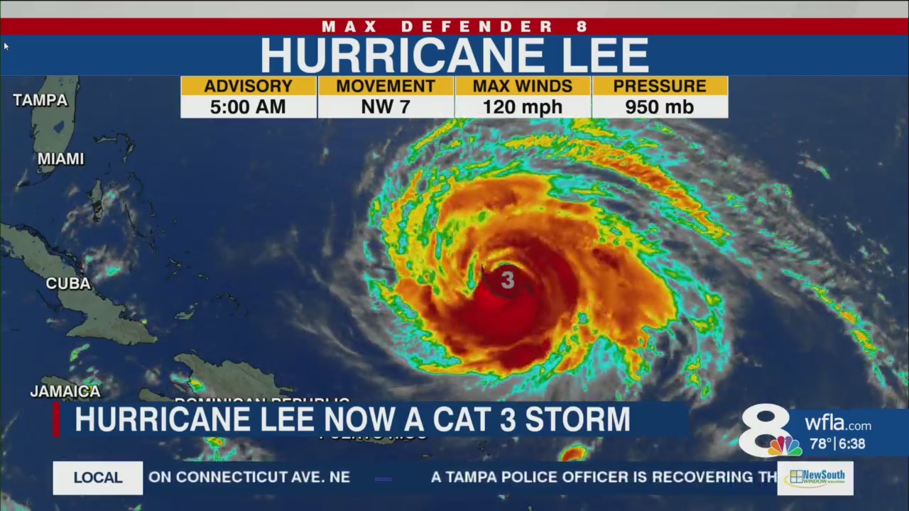 Wobble Tracker monitoring Hurricane Lee’s position east of Florida – WFLA