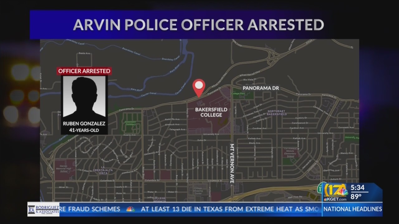 Arvin police officer arrested for allegedly being drunk in public – KGET 17