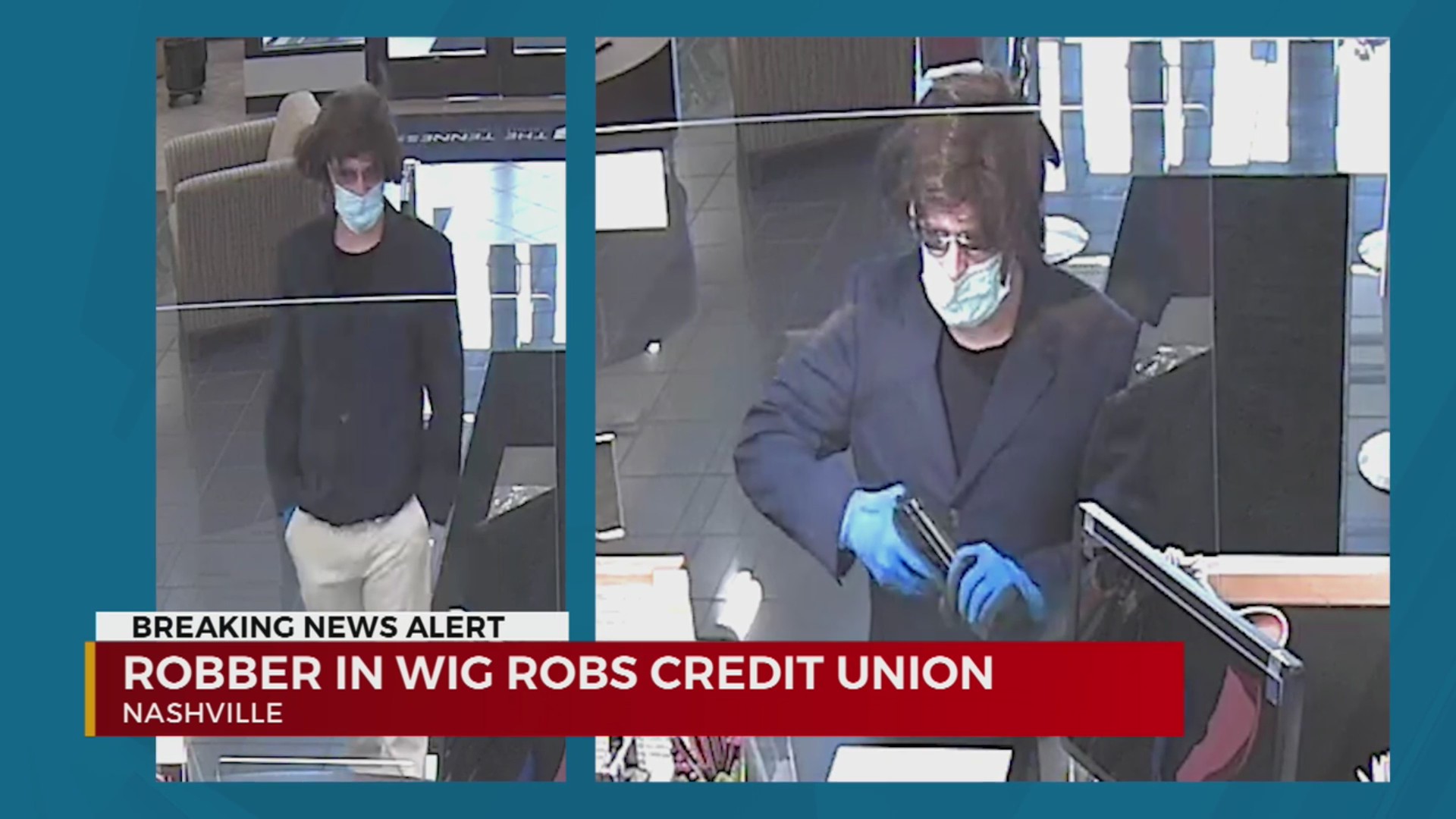 Robber in wig robs credit union – WKRN News 2