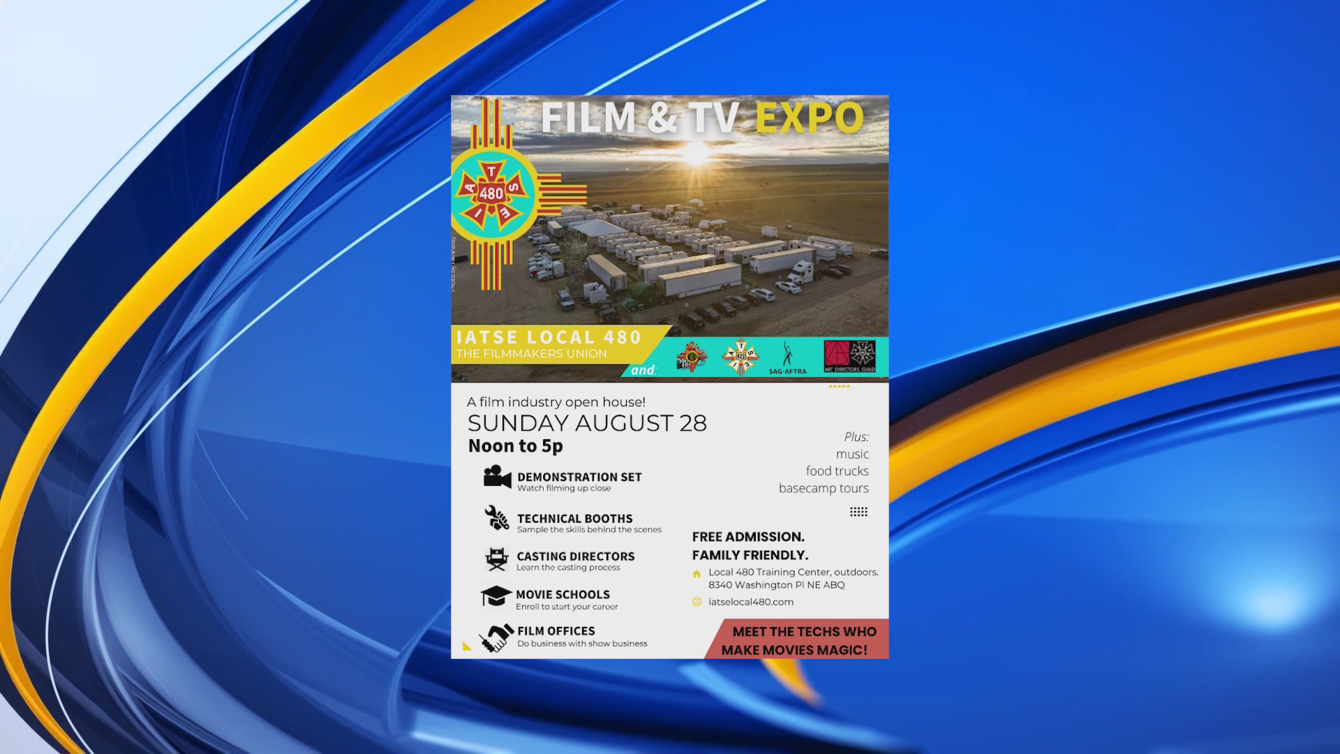 IATSE Local 480 holding its first film, TV Expo – KRQE NEWS 13 ...