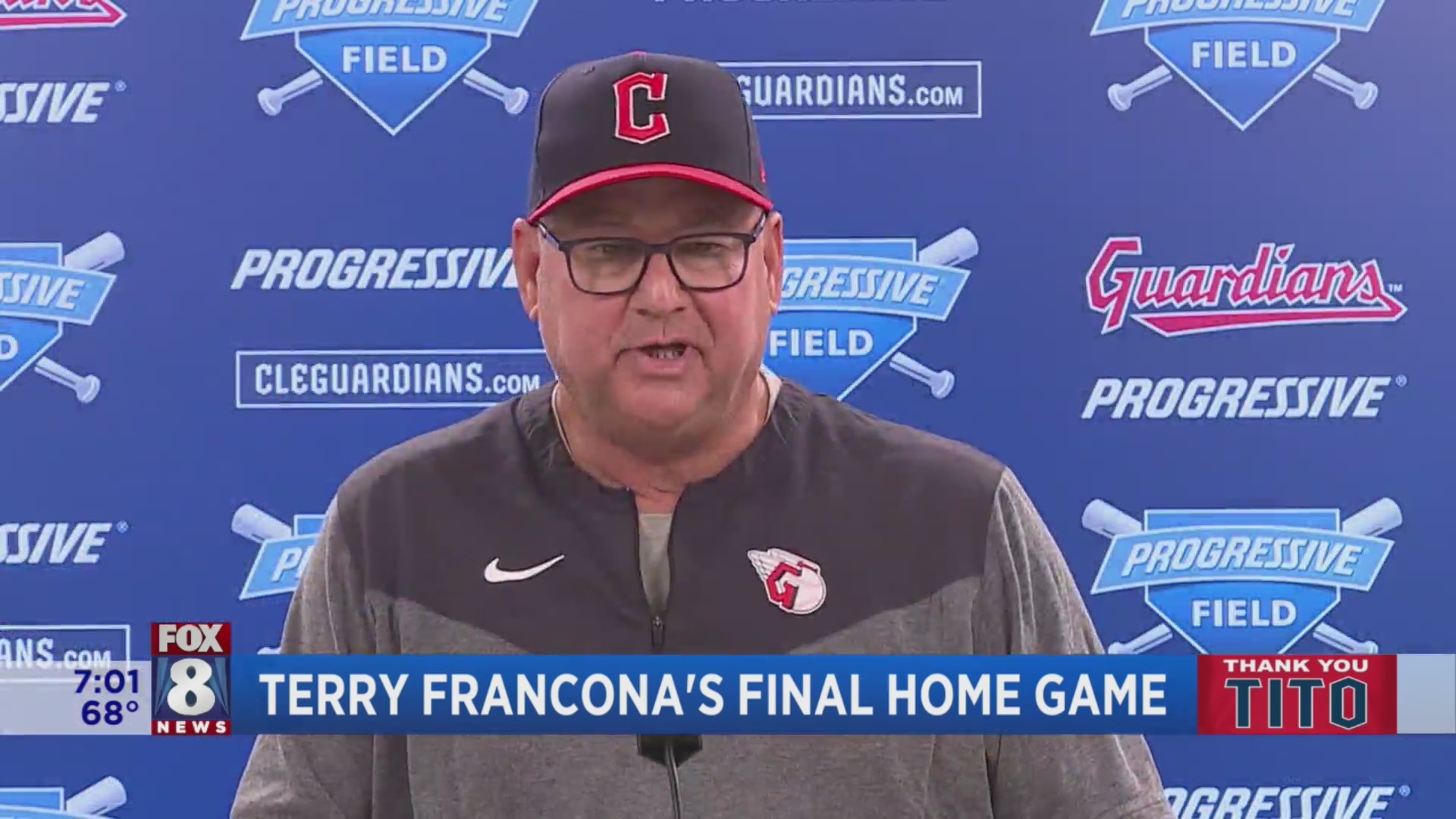 Terry Francona speaks to reporters prior to final home game of the ...