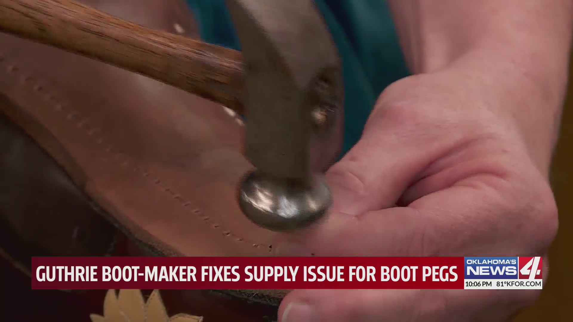 Gurthire boot-maker fixes supply issues for ‘boot pegs’ – KFOR.com ...