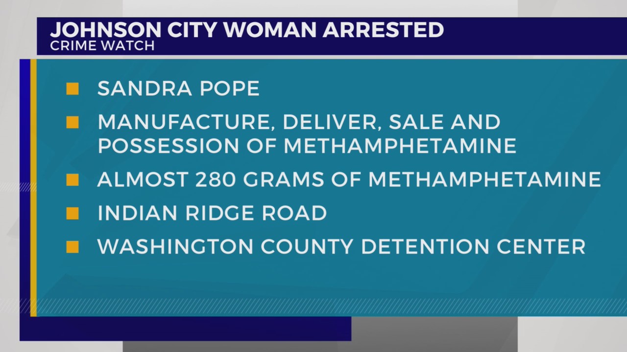 WCSO: Johnson City woman arrested, 279 grams of meth seized – WJHL ...