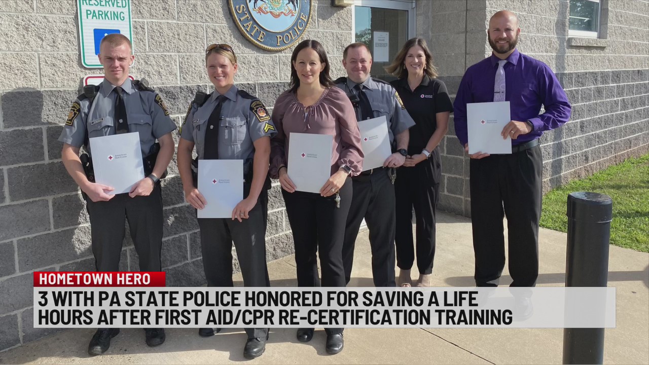 Pennsylvania State Police Troopers receive Certificates of ...