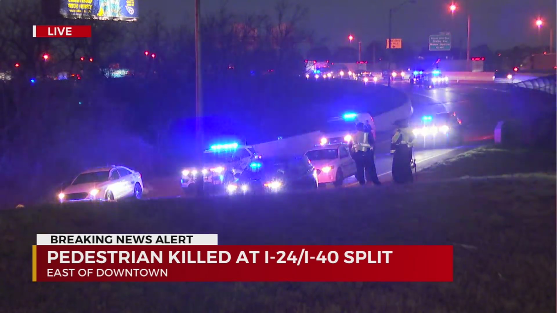 Pedestrian killed at I-24/40 split in Nashville – WKRN News 2