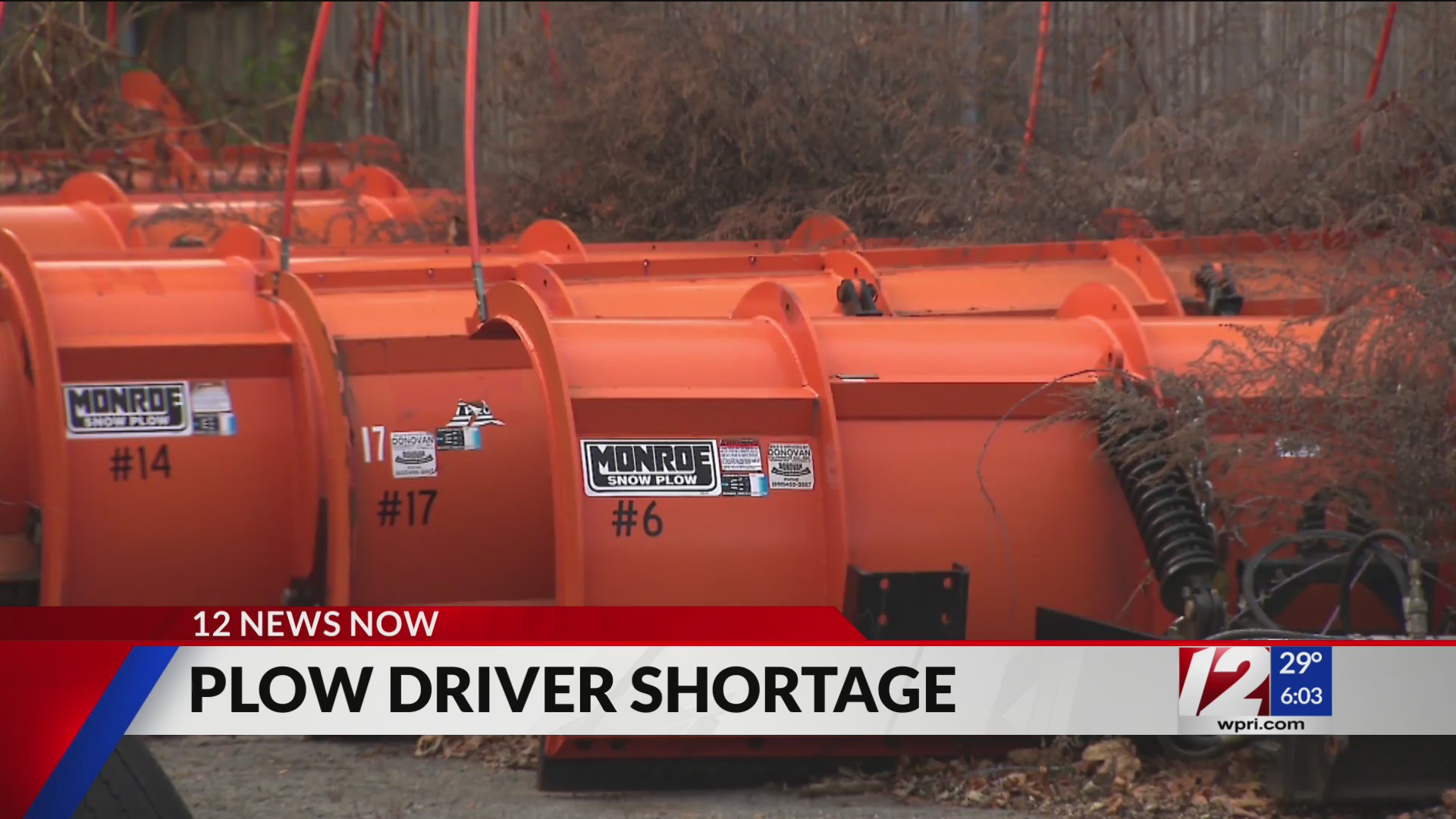 Shortage of snow plow drivers a concern for local communities – WPRI.com