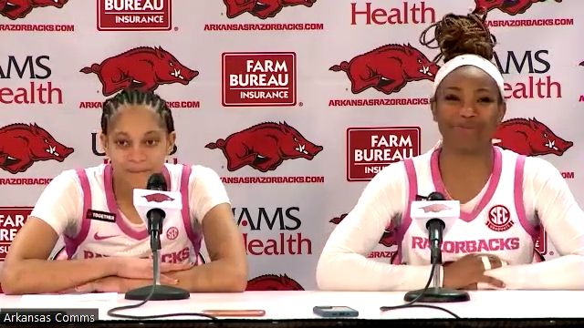 Taliah Scott and Makayla Daniels discuss 74-72 victory over Auburn (2-4 ...