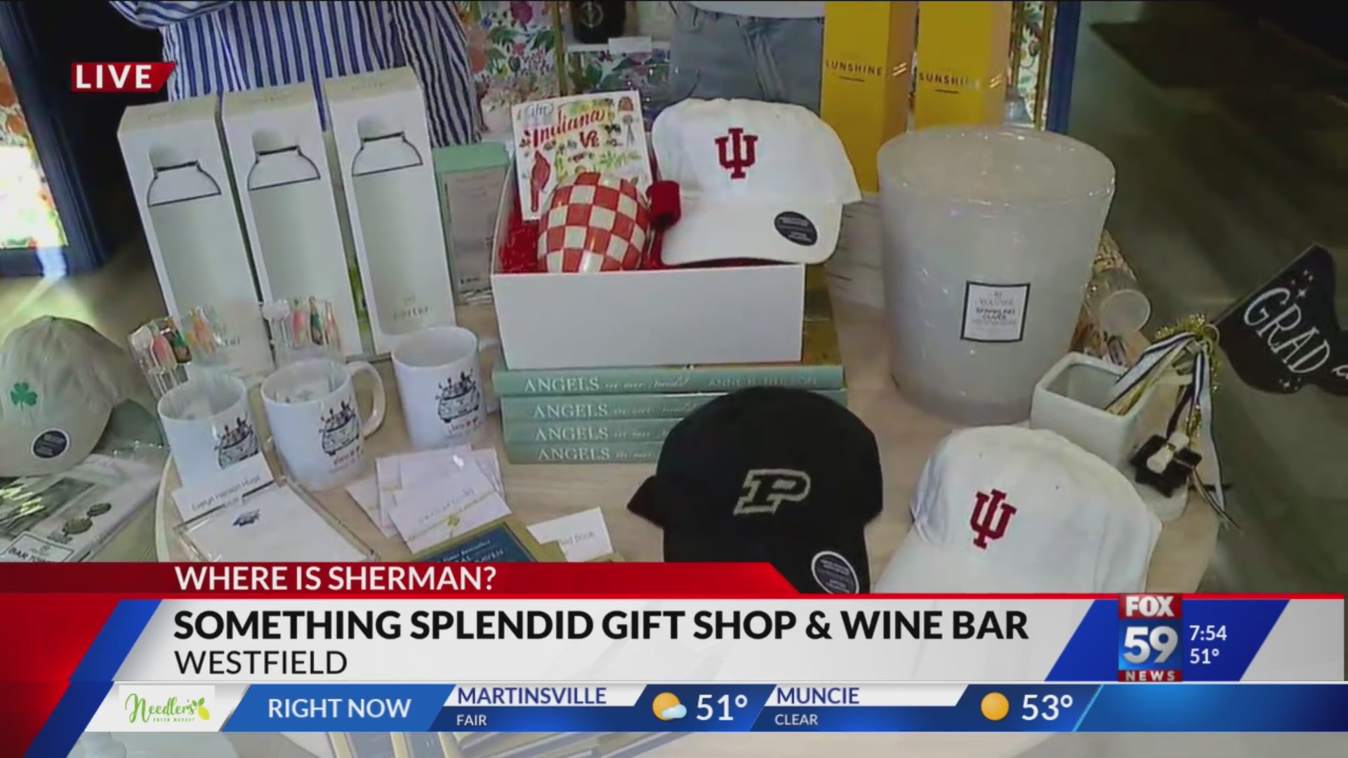Where’s Sherman? Something Splendid Gift Shop & Bar – Fox 59