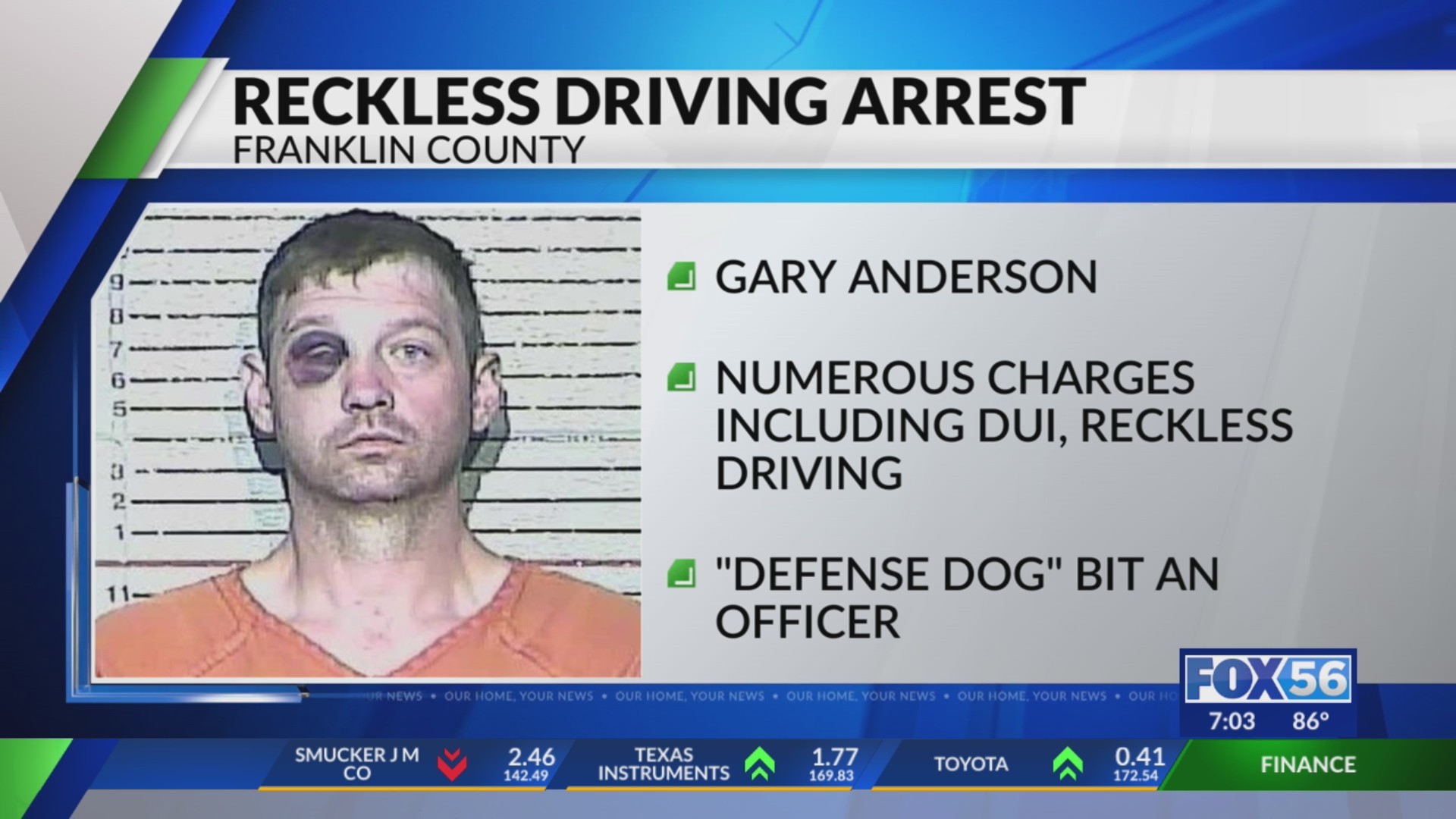 ‘Reckless’ driver arrested in Franklin Co., detective shoots ‘defense ...