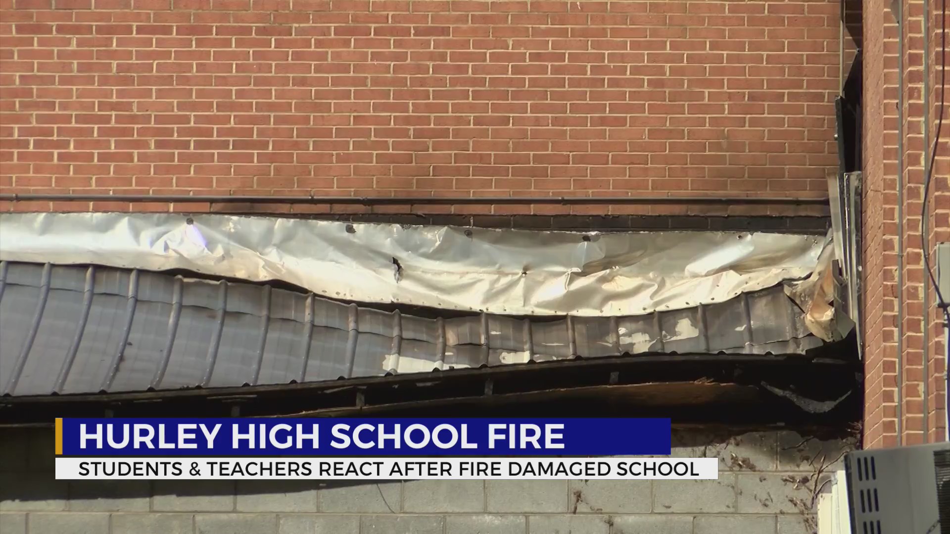 Students and teachers react after fire damages Hurley High School ...