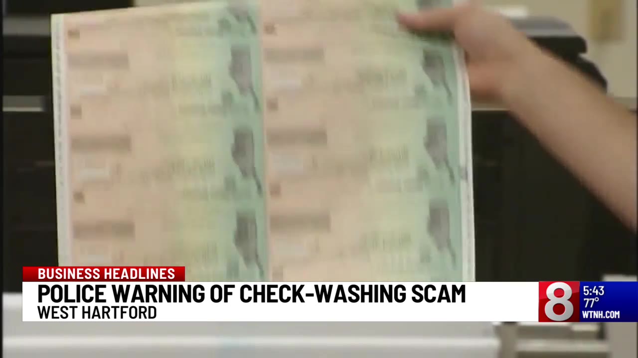 West Hartford police warn of check-washing scam – WTNH.com