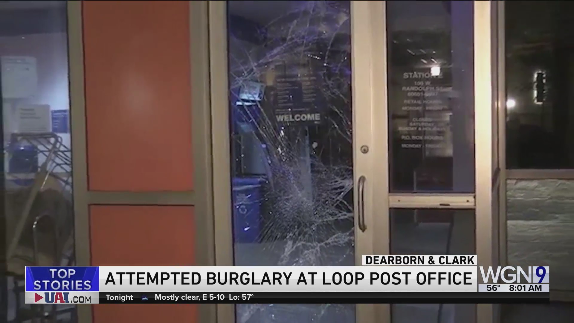 Attempted burglary at Loop post office – WGN-TV