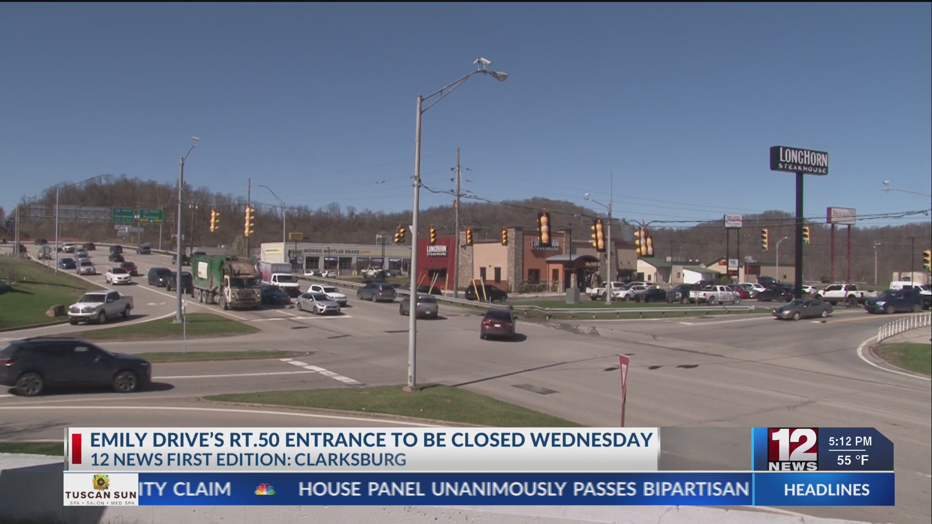 Emily Drive’s Route 50 entrance to be closed Wednesday – WBOY.com