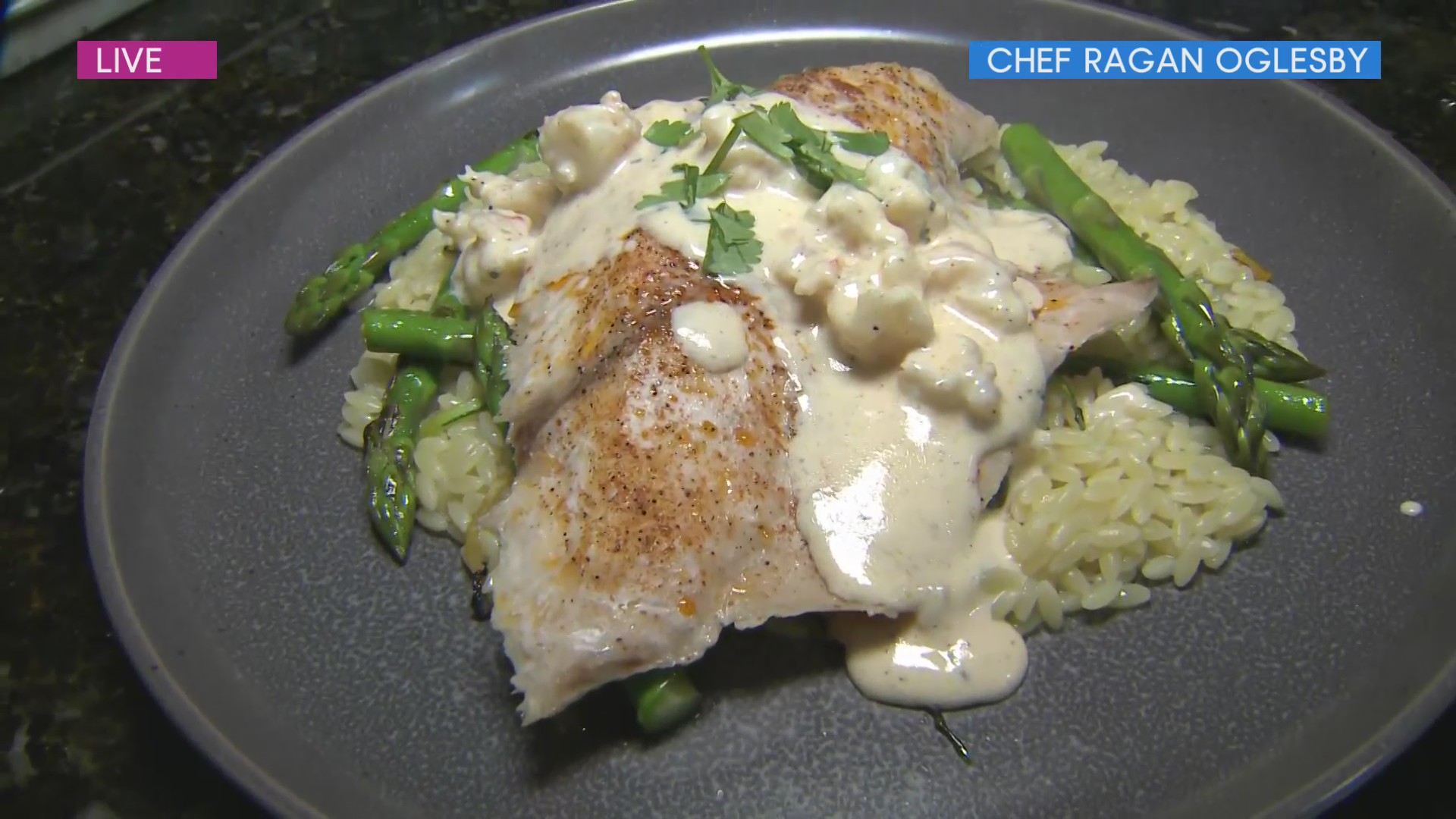 Delectable Red Fish with Orzo Pasta recipe with Cajun Sauce by Chef ...