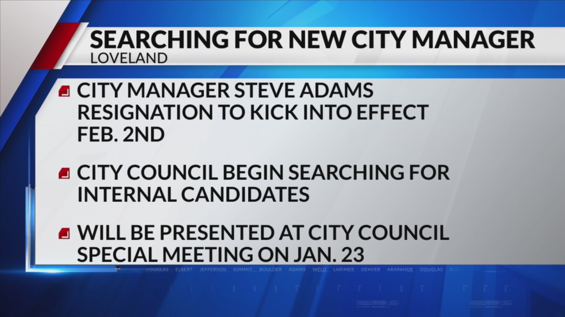 Loveland’s city manager resigns after 8 years in role – FOX31 Denver