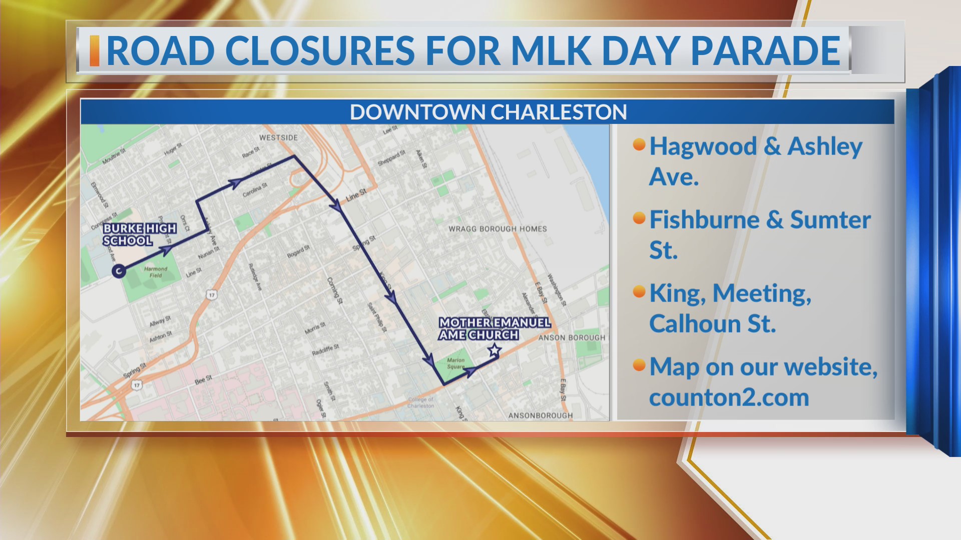 Road closures in place for Charleston’s MLK Day parade – WCBD News 2