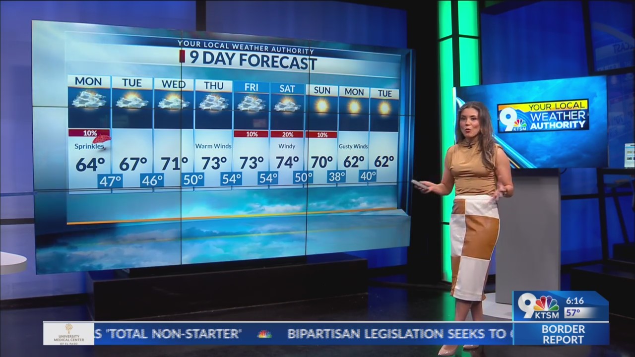 Monday morning forecast with Jasmine Perry – KTSM 9 News