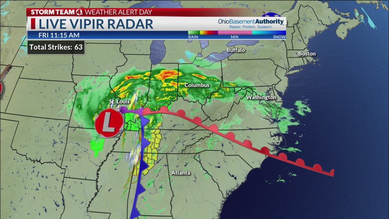 Weather Alert Day: Heavy rain and strong winds Friday – NBC4 WCMH-TV