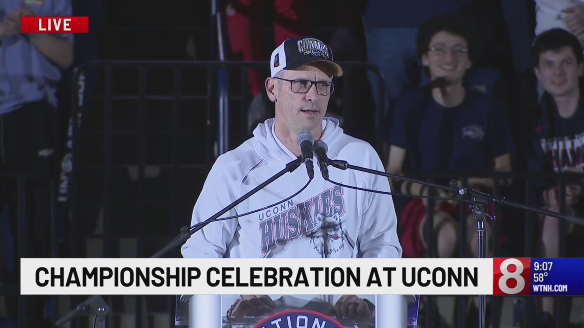 UConn fans welcome home back-to-back NCAA champs – WTNH.com