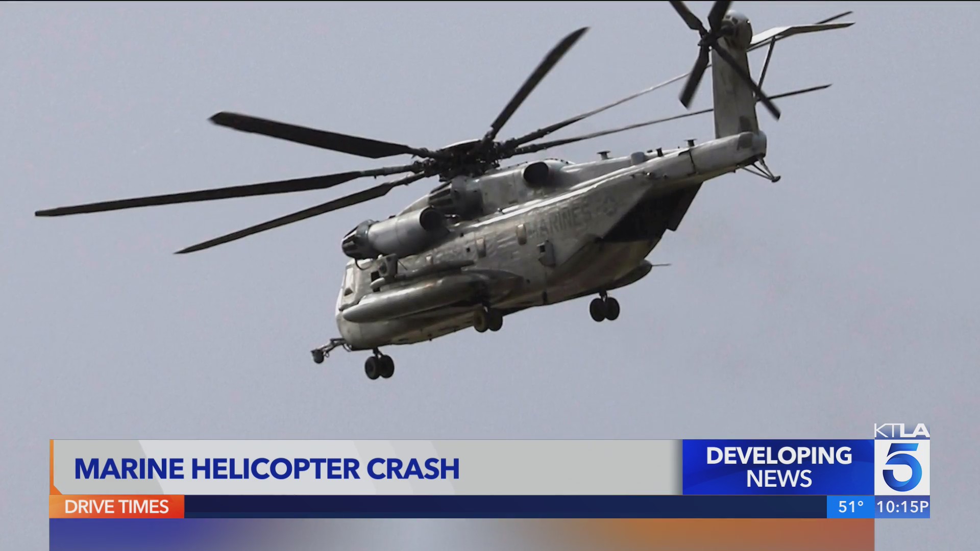 U.S. Marines missing after helicopter crash – KTLA