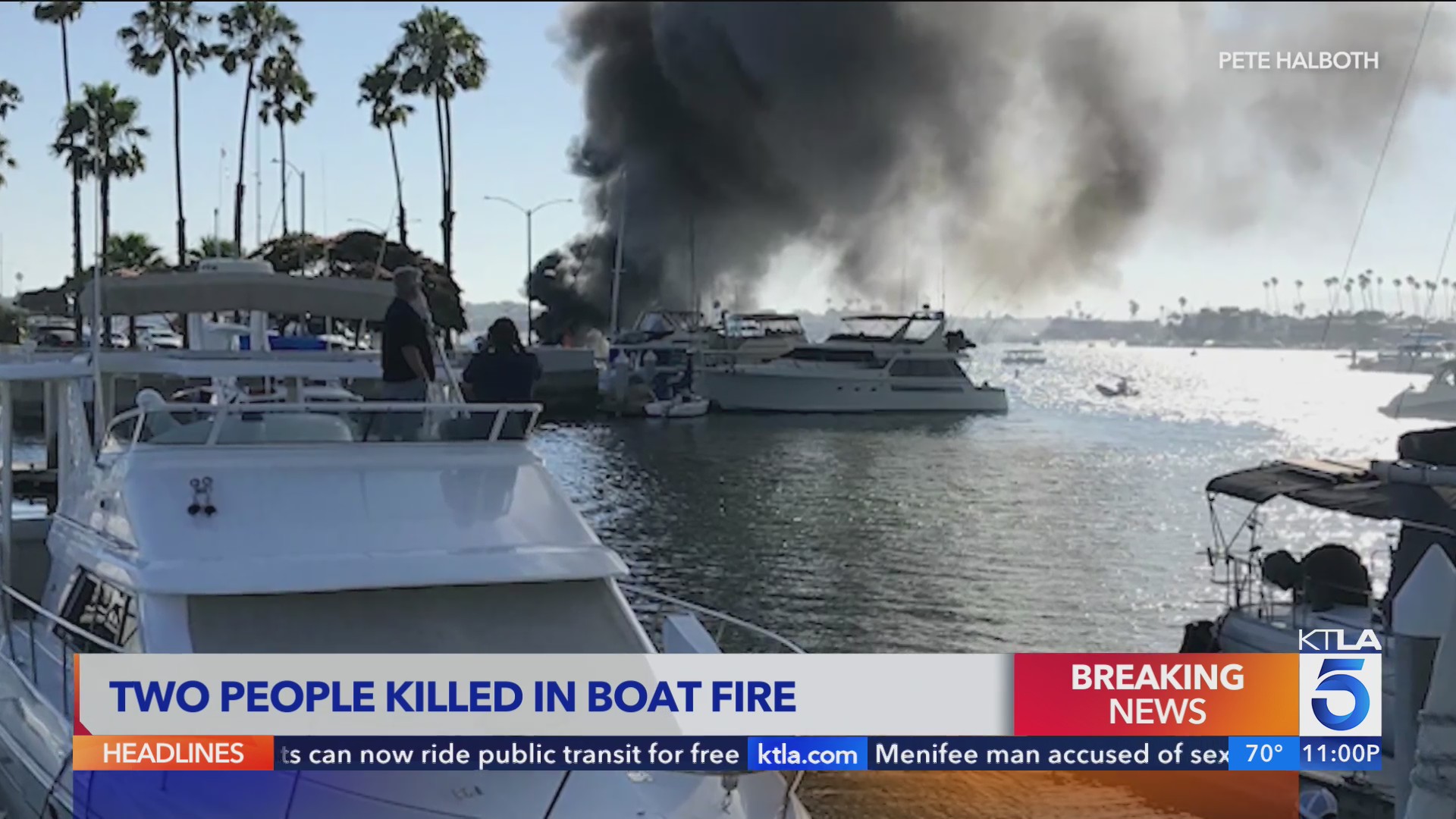 2 killed, 3 critically injured in Long Beach boat fire – KTLA