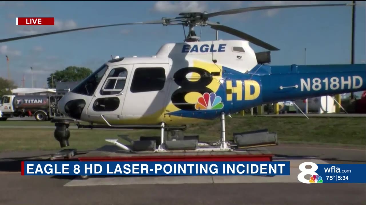 WFLA TV Helicopter targeted by laser – WFLA