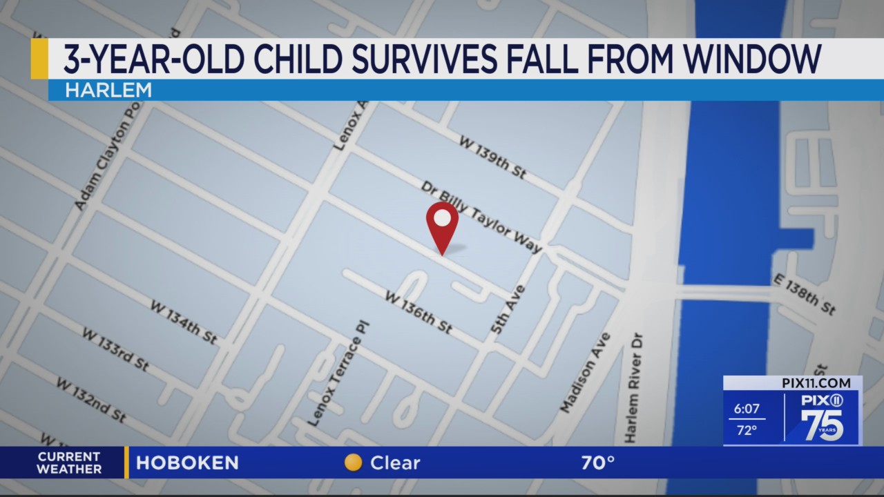 Girl, 3, injured in apparent fall from Harlem building – PIX11