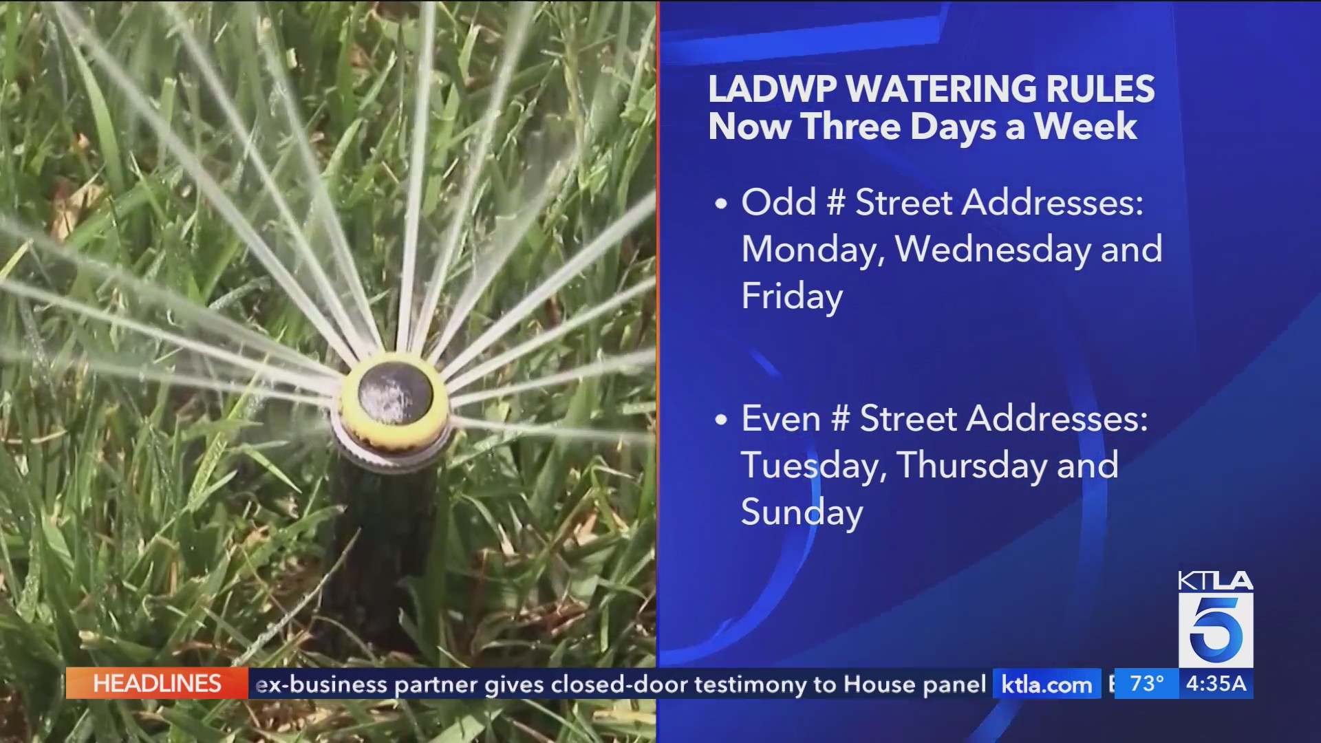 LADWP eases water restrictions – KTLA