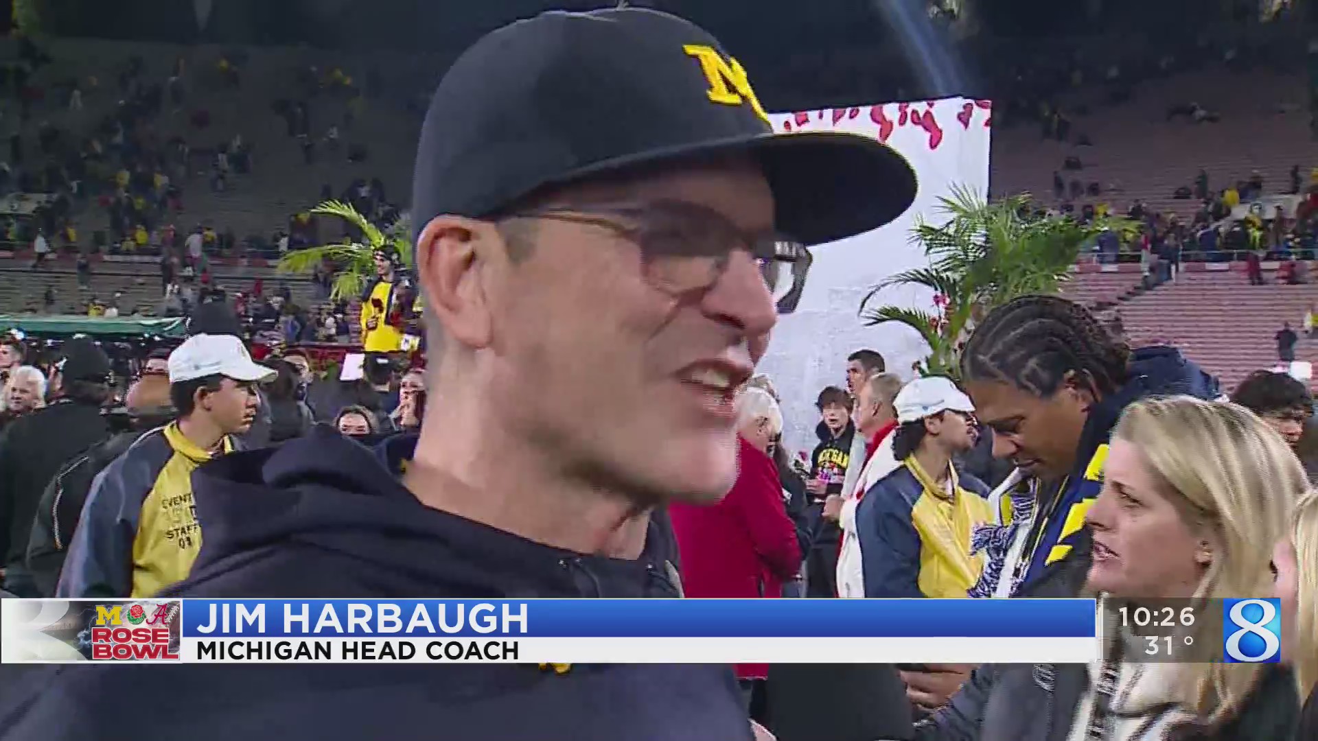 Harbaugh: Rose Bowl win ‘glorious’ – WFLA