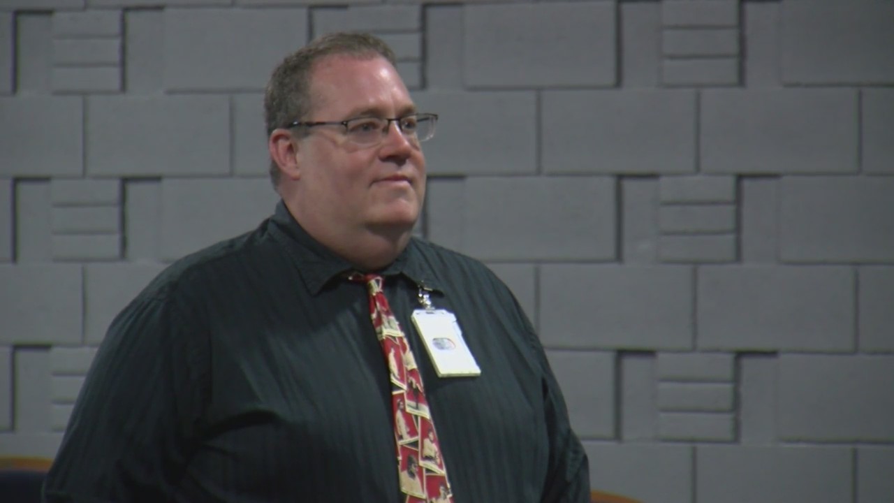 Local 5’s Tom Zalaski visits with students at Lombardi Middle School in ...